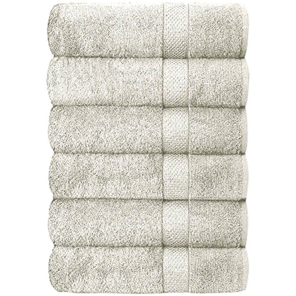 J&V TEXTILES 6-Piece Ivory Cotton Bath Towel Set 6PK TWL IVORY - The Home Depot