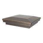 Accents 3.5 in. x 3.5 in. Gloss Black Aluminum Deck Post Base Cover ...