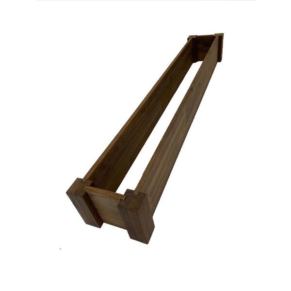 Flynama 48 in.L x 6 in.W x 6 in.H Wood Outdoor Vegetable Flower Garden ...