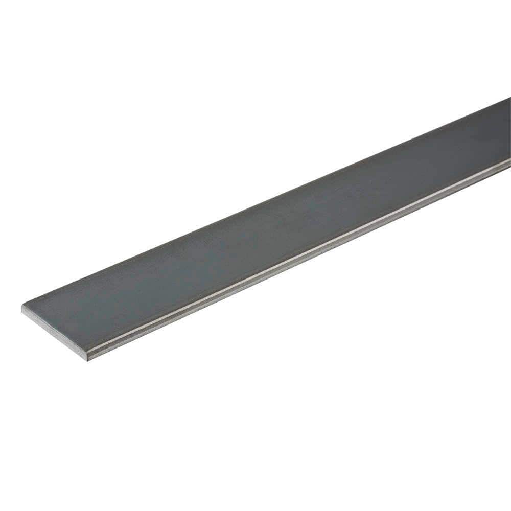 Everbilt 1 in. x 4 ft. - 1/8 in. Thick Plain Steel Flat Bar 0708 - The ...