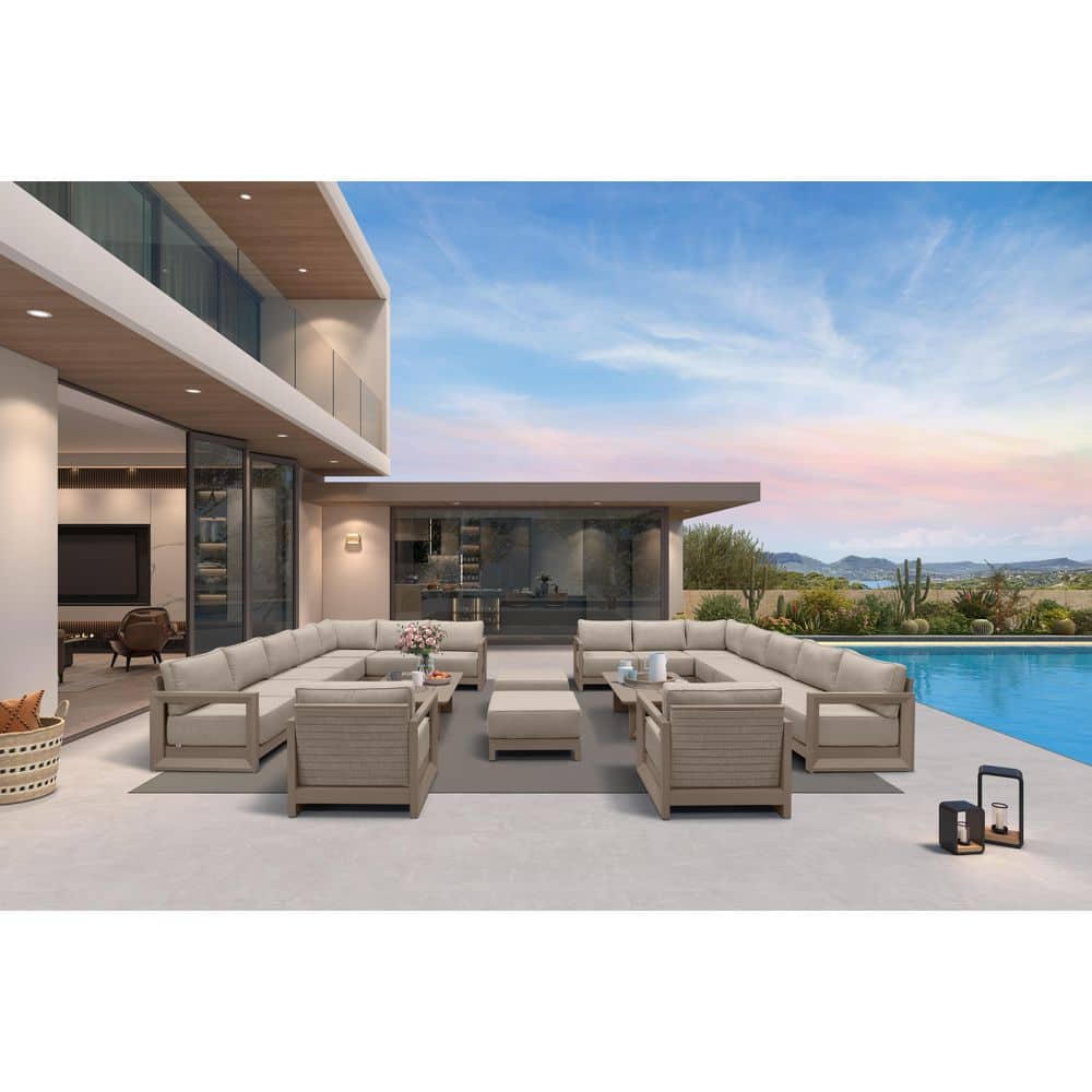 PURPLE LEAF 20 Pieces Patio Conversation Sets All Weather Outdoor Couch ...