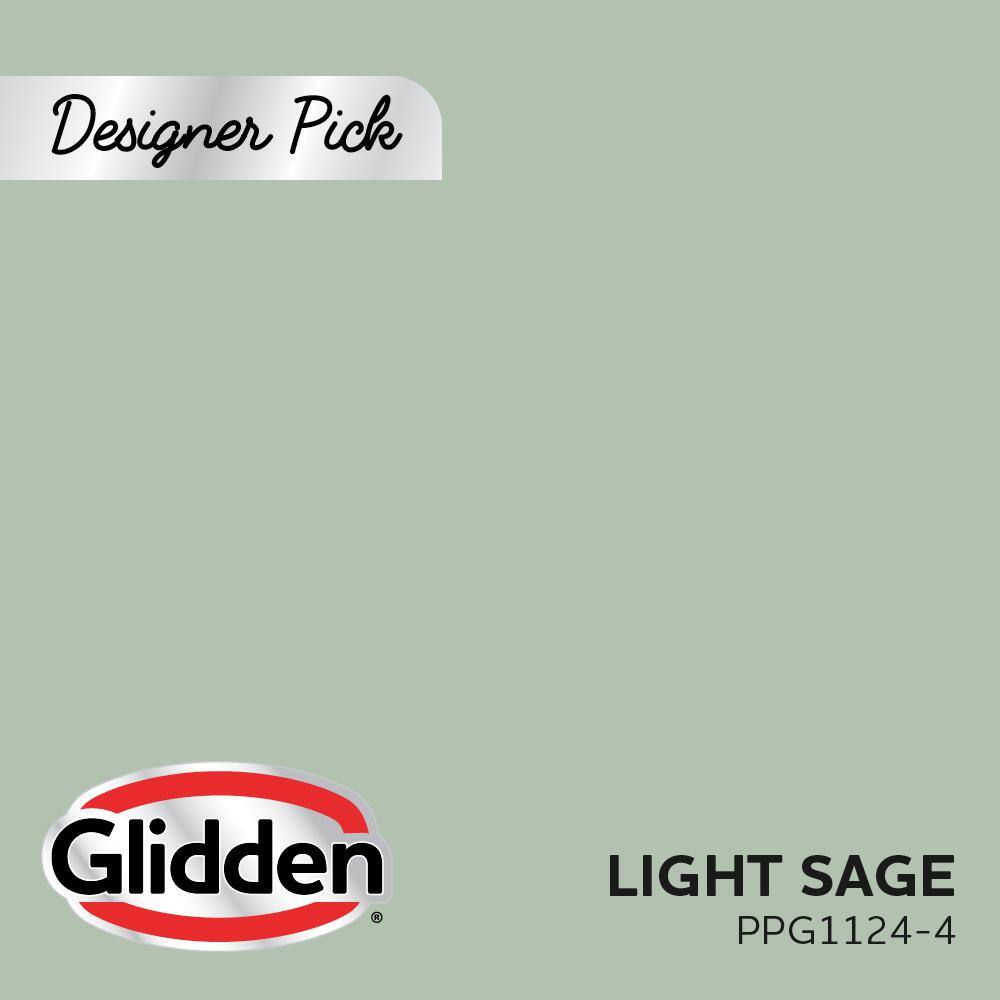 Glidden Premium 5 gal. PPG1124-4 Light Sage Eggshell Interior Latex ...