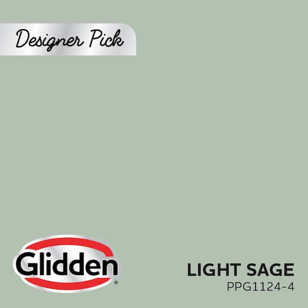 Glidden Premium 5 gal. PPG1124-4 Light Sage Eggshell Interior Latex ...