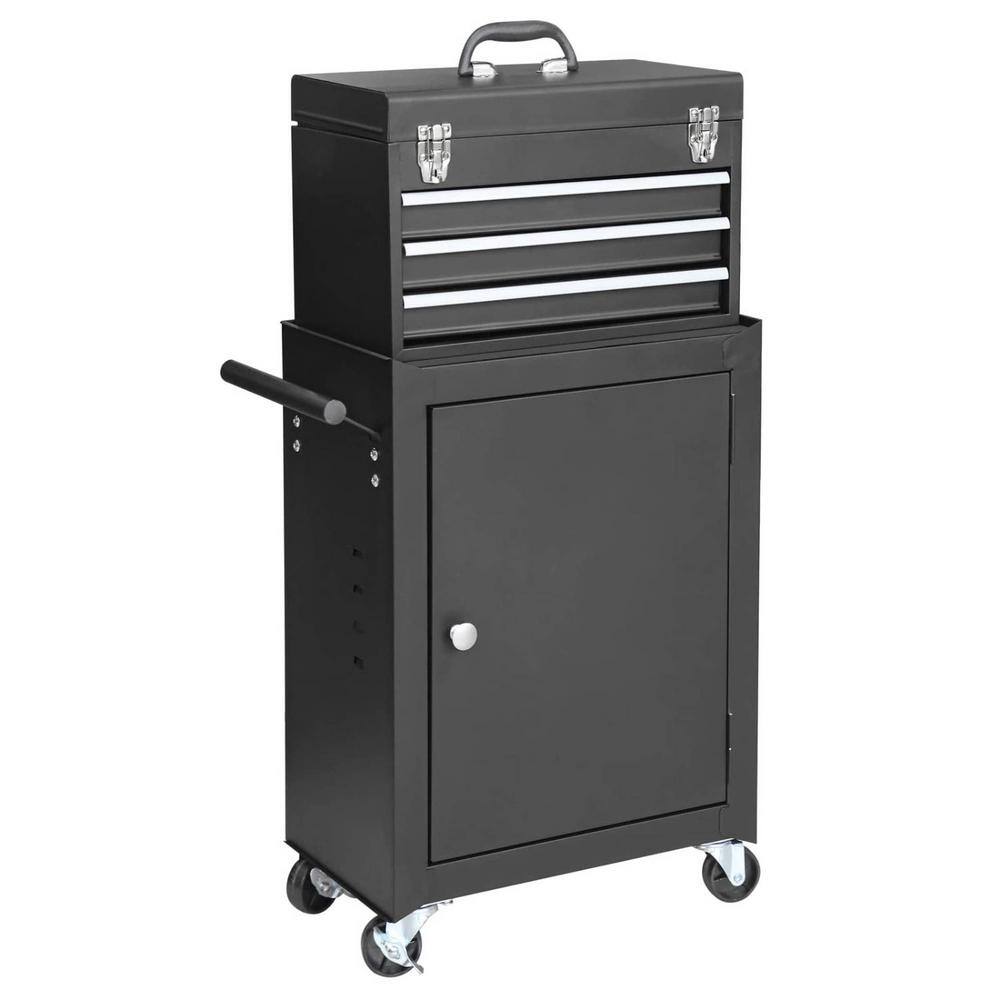 Gstandard 13.8 in. W Rolling Garage Tool Cabinet: Detachable 3-Drawer ...