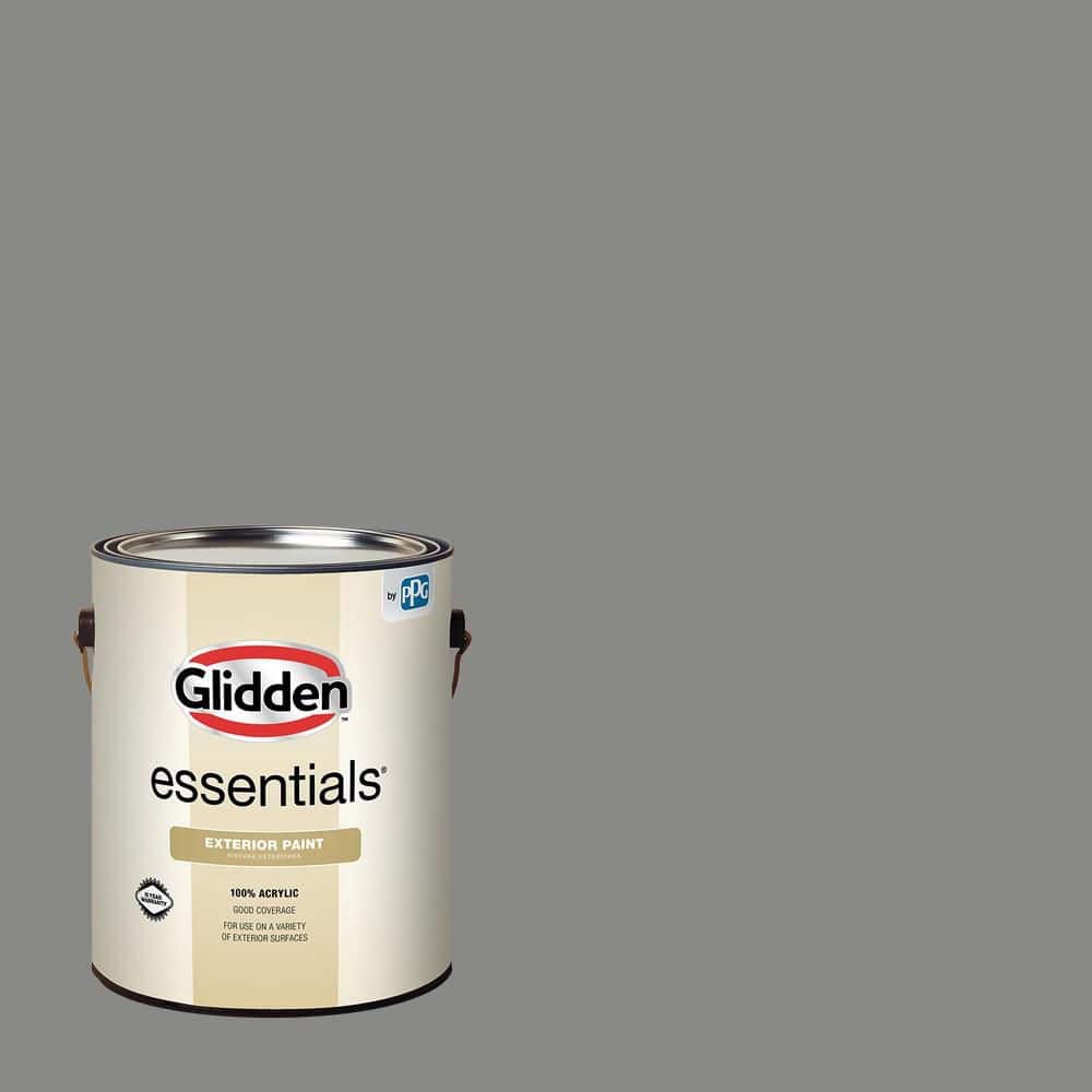 Glidden Essentials 1 gal. PPG1010-5 Downpour Satin Exterior Paint ...