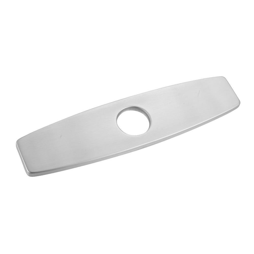 ALEASHA 9.6 in. Stainless Steel Escutcheon Plate in Brushed Nickel AL ...