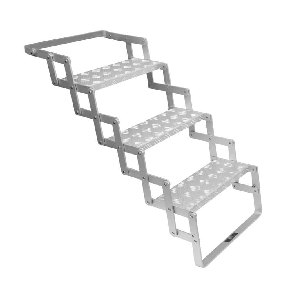 Quick Products 18 in. Wide Aluminum Scissor Stairs with Easy Mount ...