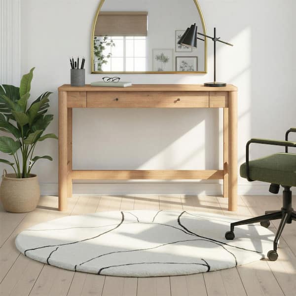 Walker Edison Furniture Company Penelope 44 in. Rectangular English Oak ...