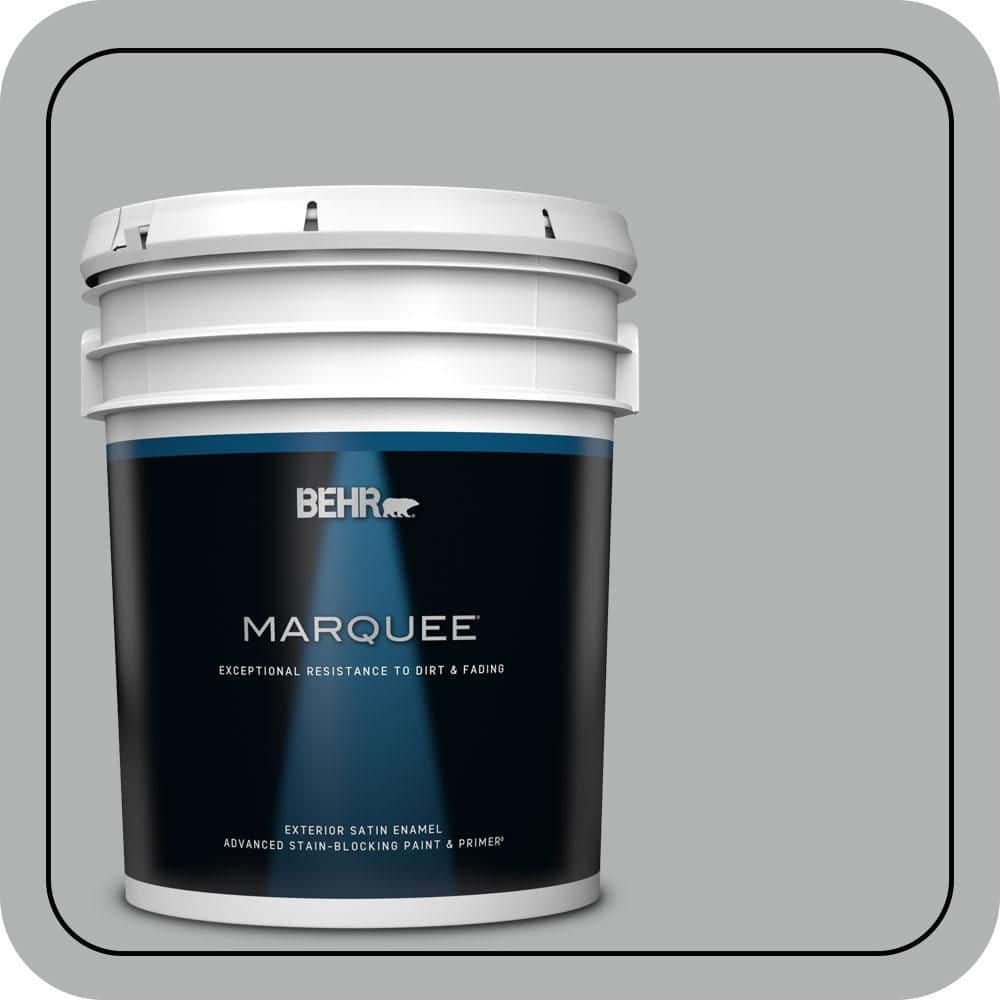 BEHR MARQUEE 5 gal. #PPU26-08 Silverstone Satin Enamel Exterior Paint ...
