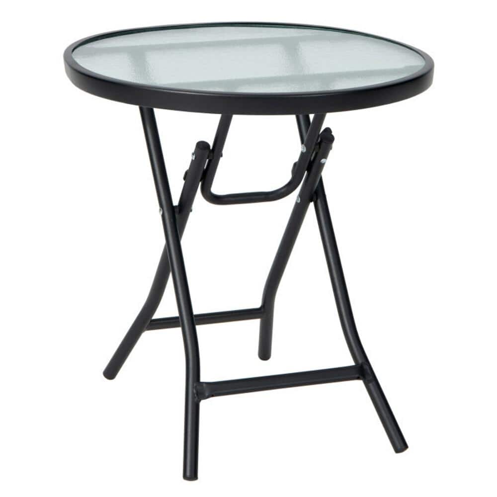 Movisa Patio Side Table with Tempered Glass Tabletop Y-MVDOI47 - The ...