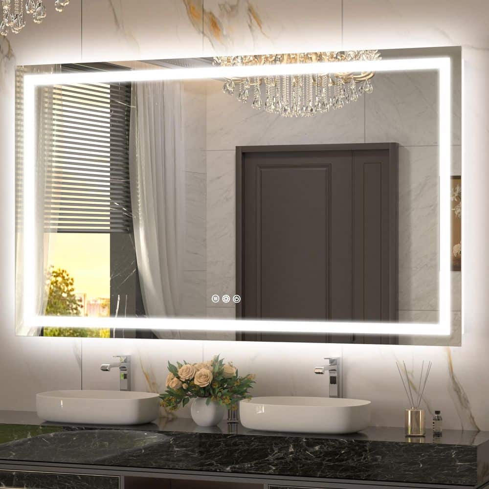 Reviews for TETOTE 60 in. W x 36 in. H Rectangular Frameless LED ...