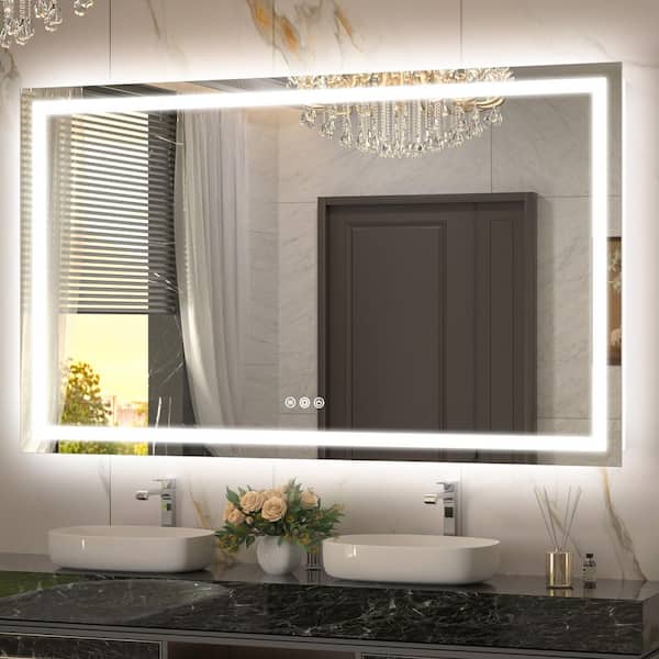 Reviews for TETOTE 60 in. W x 36 in. H Rectangular Frameless LED ...