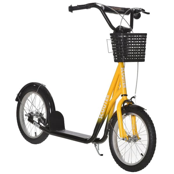 Sudzendf Yellow Light Weight Durable Steel Frame Scooter with Big ...