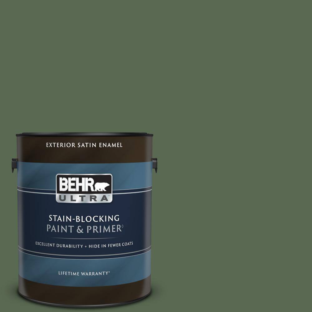 BEHR ULTRA 1 gal. #S390-7 Trailing Vine Satin Enamel Exterior Paint ...