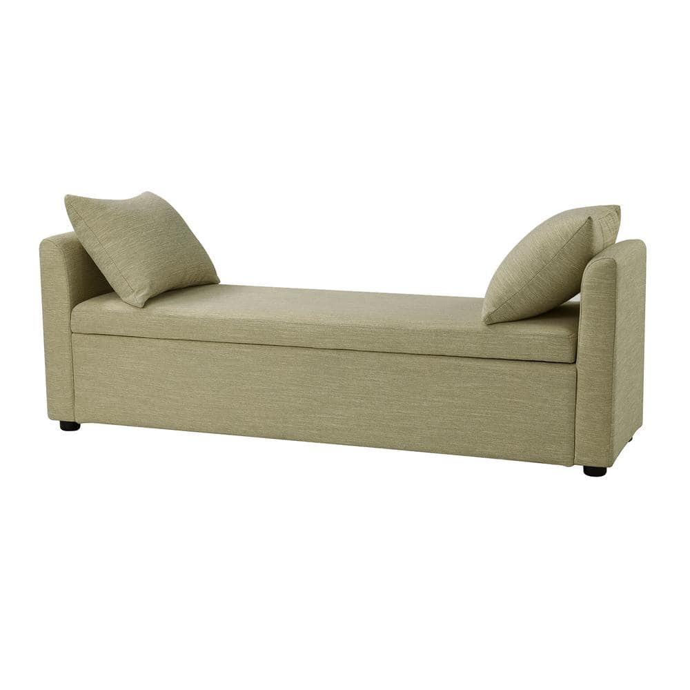 ARTFUL LIVING DESIGN Felipe Wide Linen Storage Bench with Plastic Legs ...