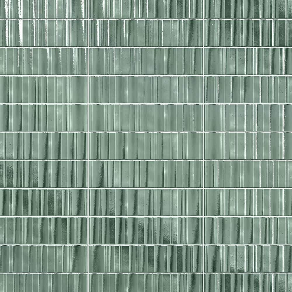 Jeffrey Court Tranquil Sage 2.5 in. x 10 in. Glossy Porcelain ...