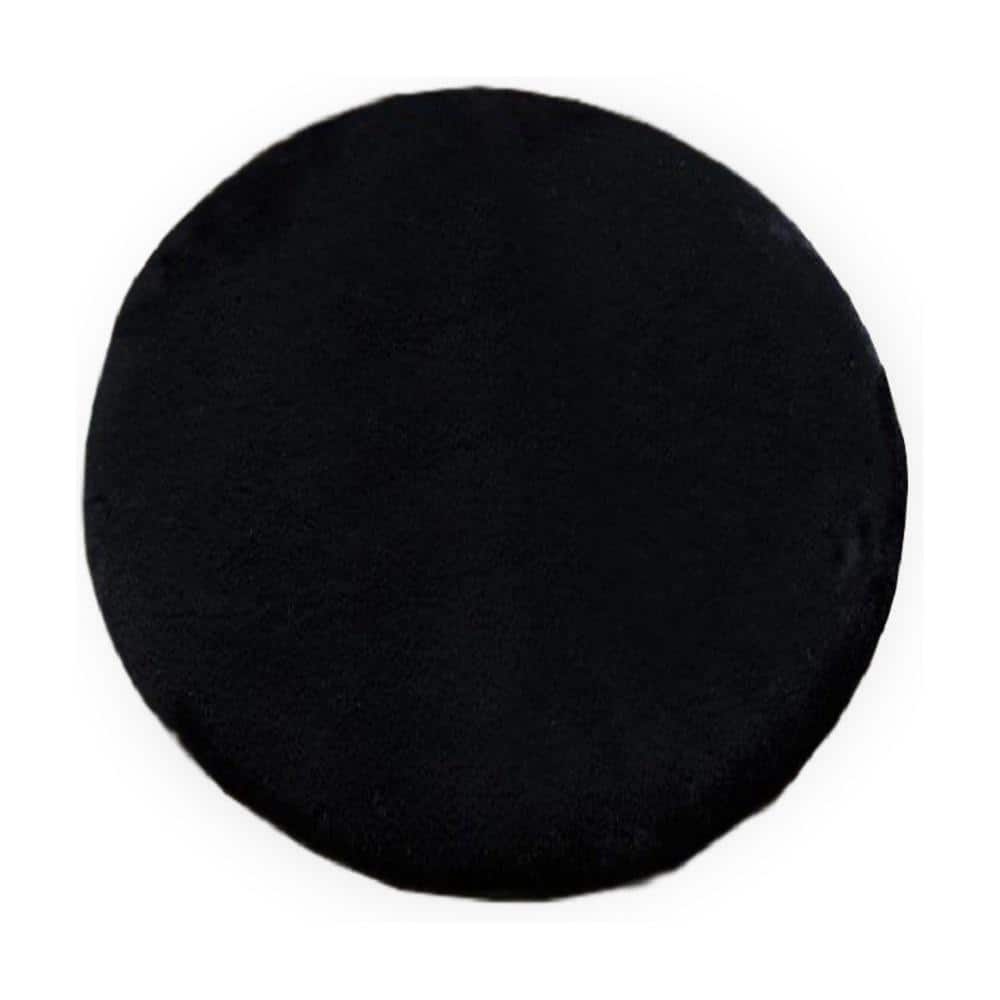 iliebe Mmlior Black 8 ft. x 8 ft. Soft Faux Rabbit Fur Round Area Rug ...