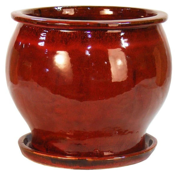 Trendspot 7 in. Red Studio Ceramic Planter DB10021-07G - The Home Depot