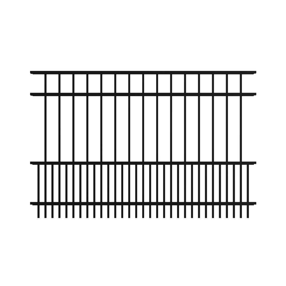 Barrette Outdoor Living Benson 4 ft. x 6 ft. Black Aluminum Puppy ...