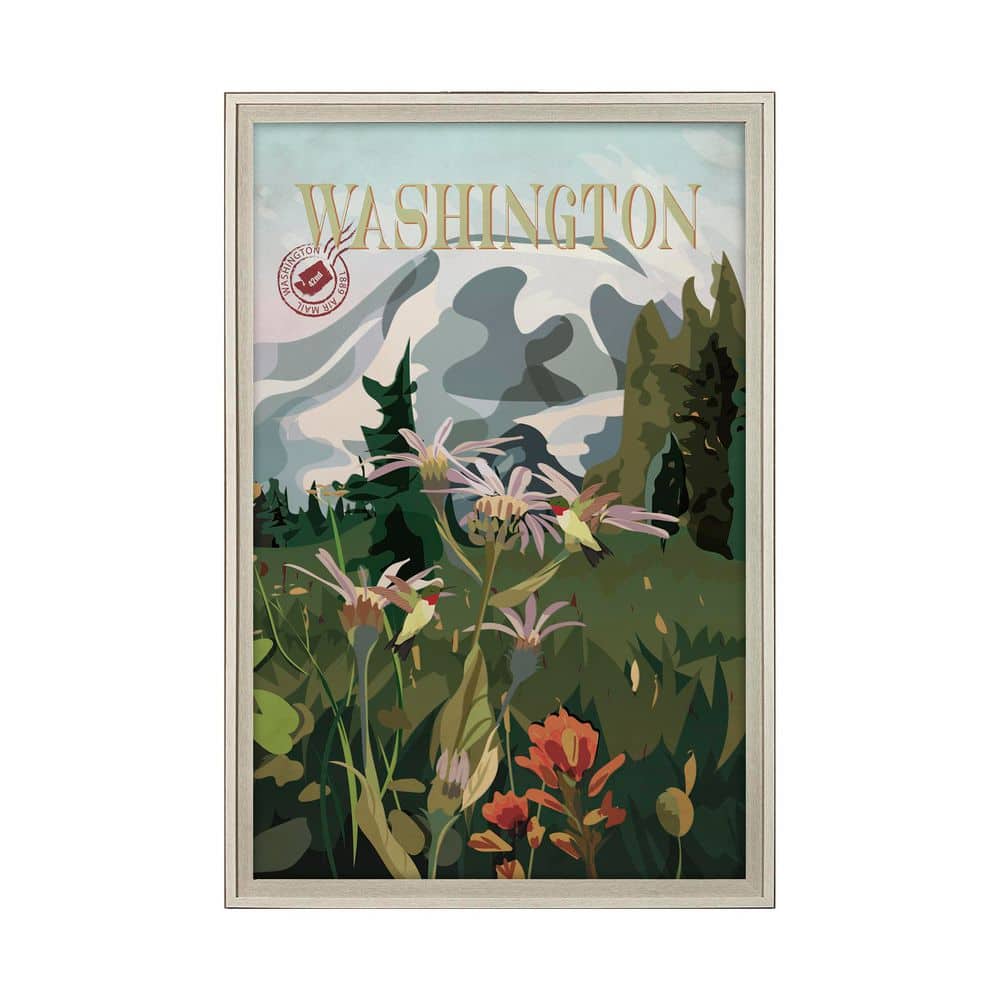 Mercana Washington Go Series Brown Framed Wall Art 61.5 in. x 41.5 in ...