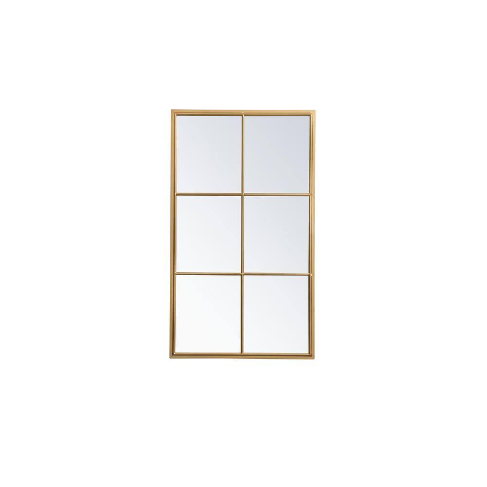 Large Rectangle Brass Contemporary Mirror (48 in. H x 28 in. W ...
