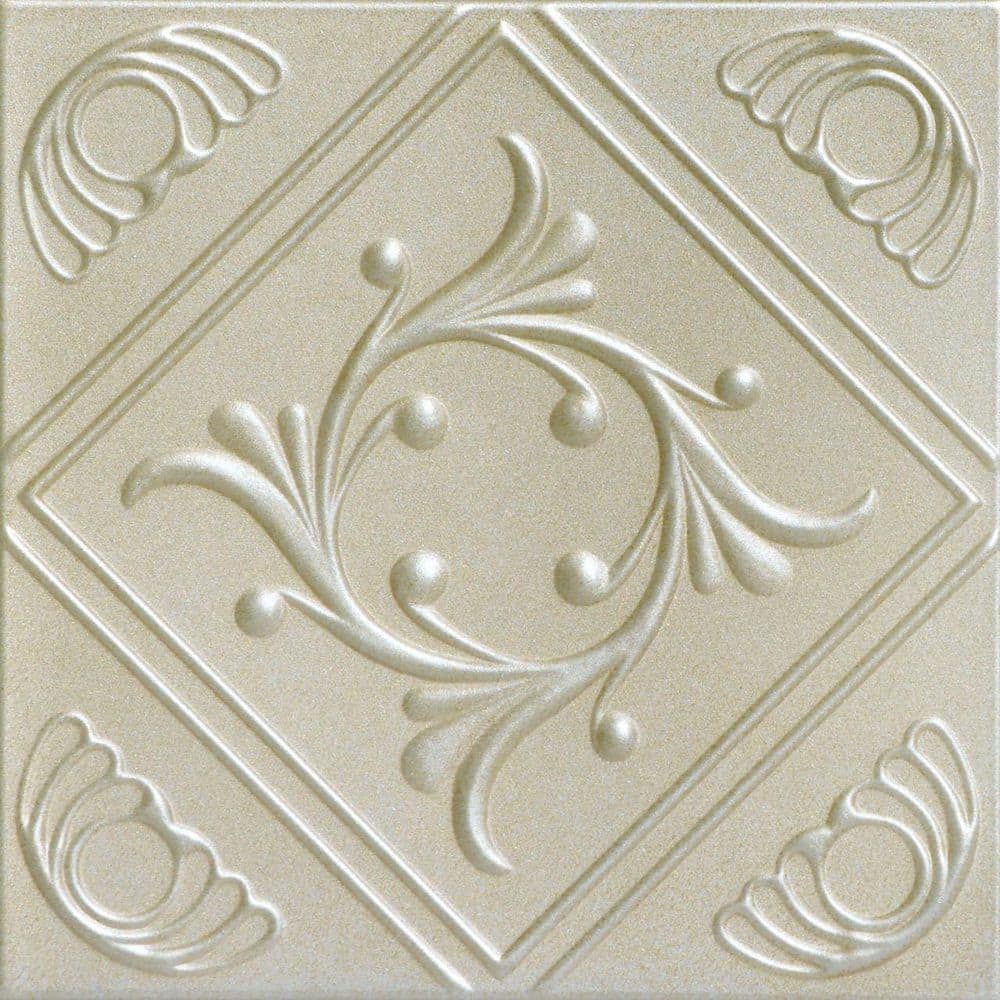 A La Maison Ceilings Diamond Wreath Onyx Gold 1.6 ft. x 1.6 ft ...