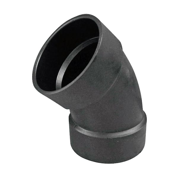 VPC 2 in. ABS Plastic DWV 45-Degree Hub x Hub Elbow Fitting 33-LN321 ...