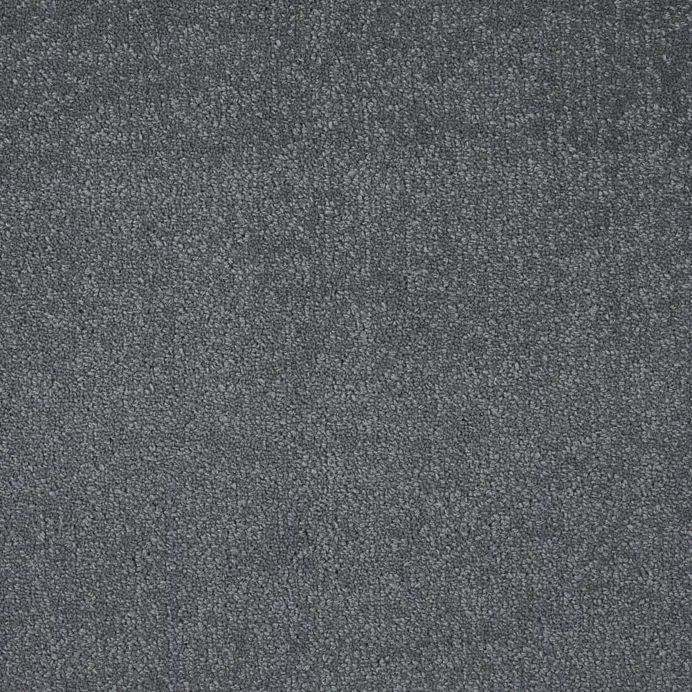 Natural Harmony Feather Steel Gray 12 ft. 54 oz. Wool Texture Carpet ...