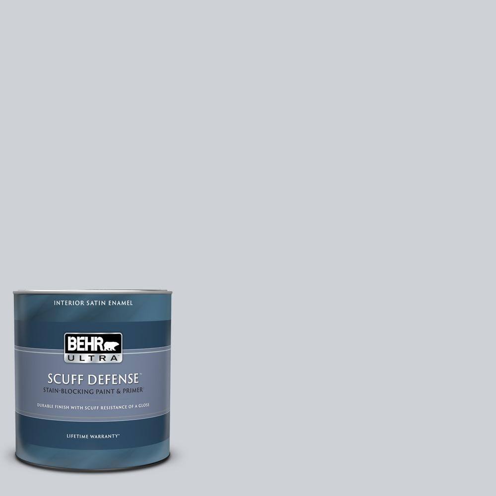 BEHR ULTRA 1 qt. #MQ3-61 Moonlit Snow Extra Durable Satin Enamel ...