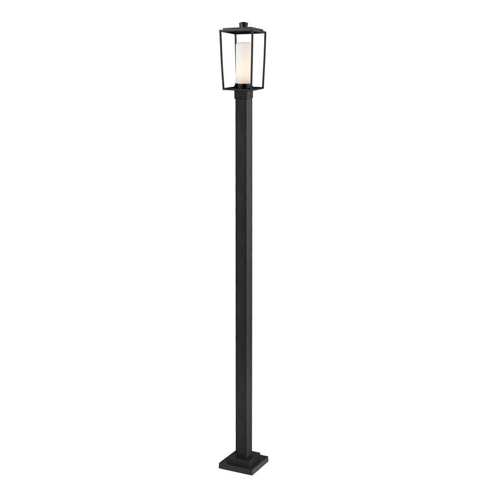 Sheridan 1-Light Black 111.25 in. Aluminum Hardwired Outdoor Weather ...