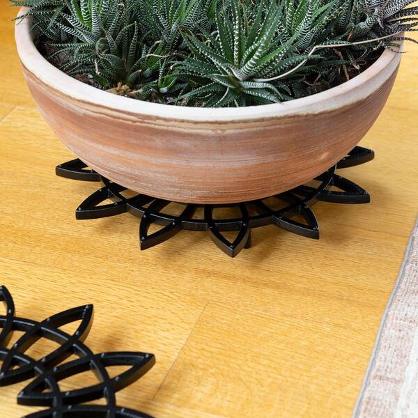 Achla Designs Achla Designs 12 in. W Black Powedercoat Finish Wrought ...