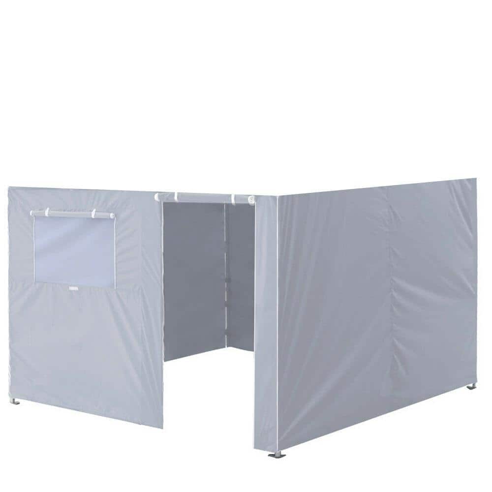 EURMAX Eur Max Series 10 ft. x 10 ft. Gray Pop-up Canopy Tent with 4 ...