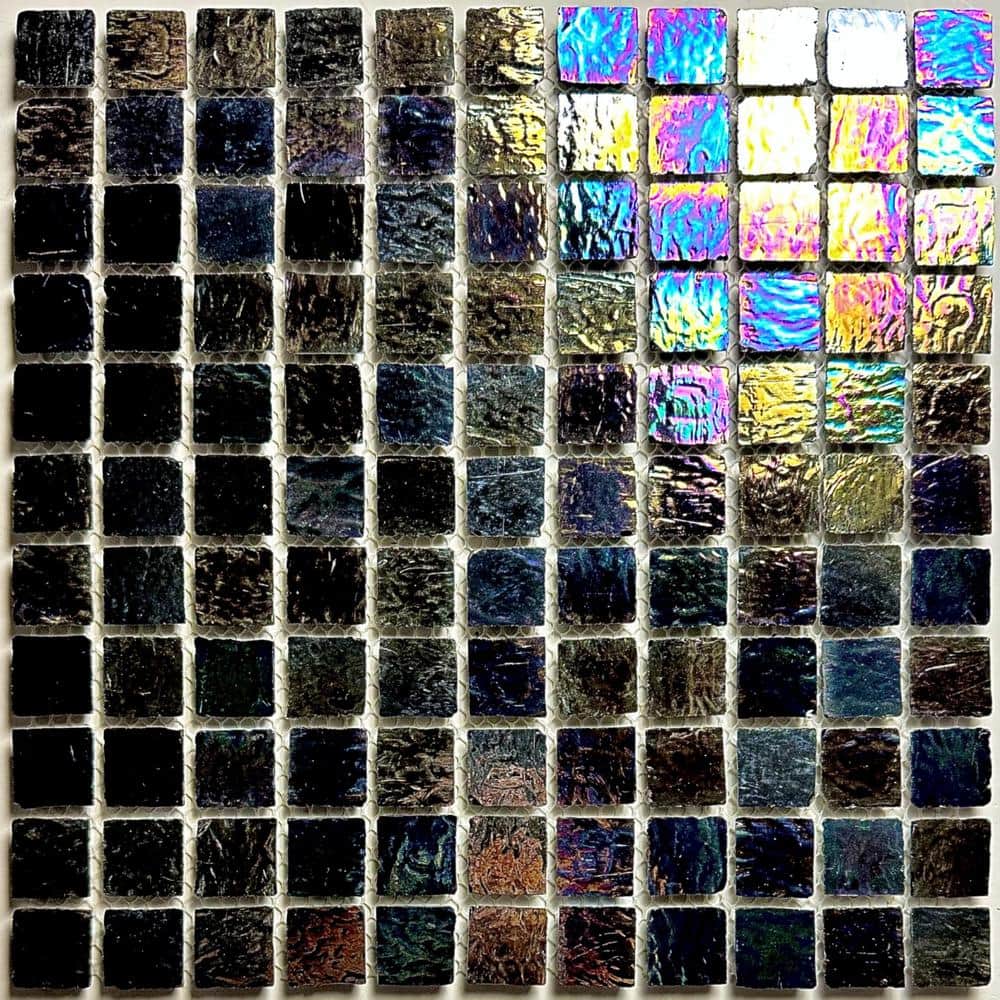 ABOLOS Atmosphere Multi Color 12 in. x 12 in. Square Iridescent ...