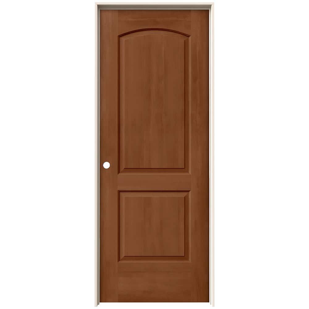 JELD-WEN 24 in. x 80 in. Caiman 2 Panel Right-Hand Hollow Core Hazelnut ...