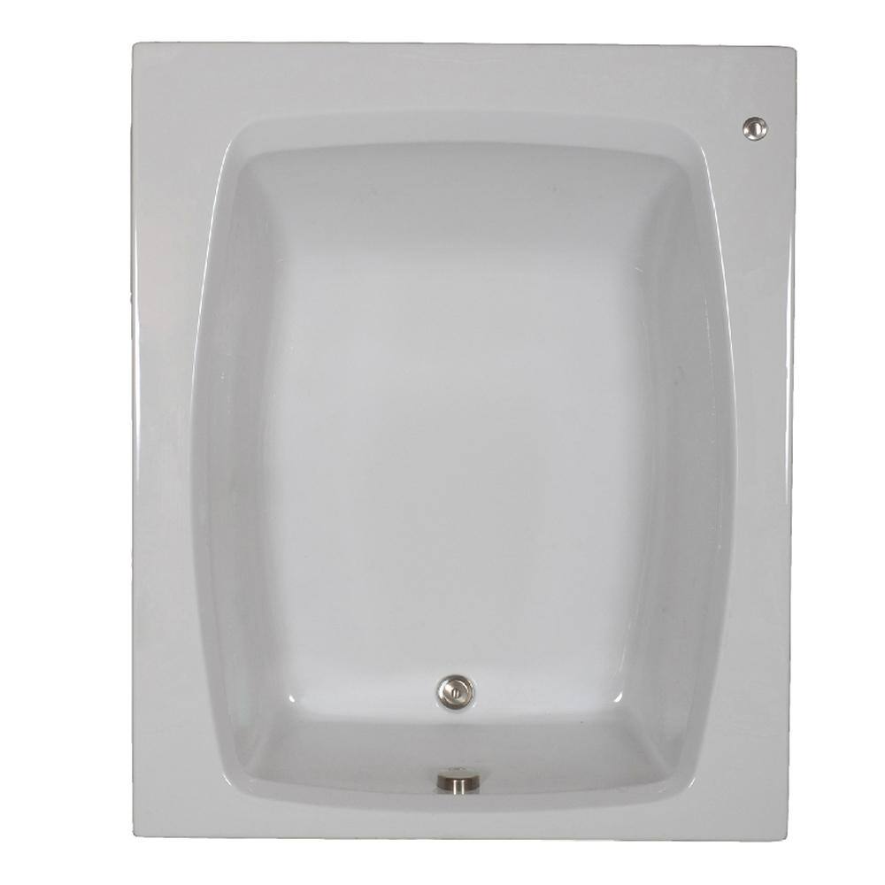 Comfortflo 60 in. x 32 in. Acrylic Rectangular Drop-in Soaking Bathtub ...