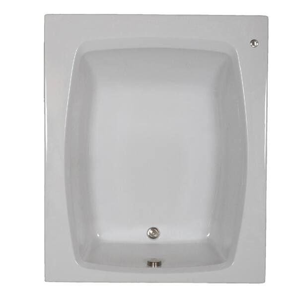 Comfortflo 60 in. x 32 in. Acrylic Rectangular Drop-in Soaking Bathtub ...