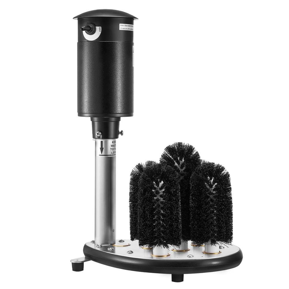 VEVOR Electric Commercial Glass Washer, 5-Brush Bottle Brush, 1200-Cups ...