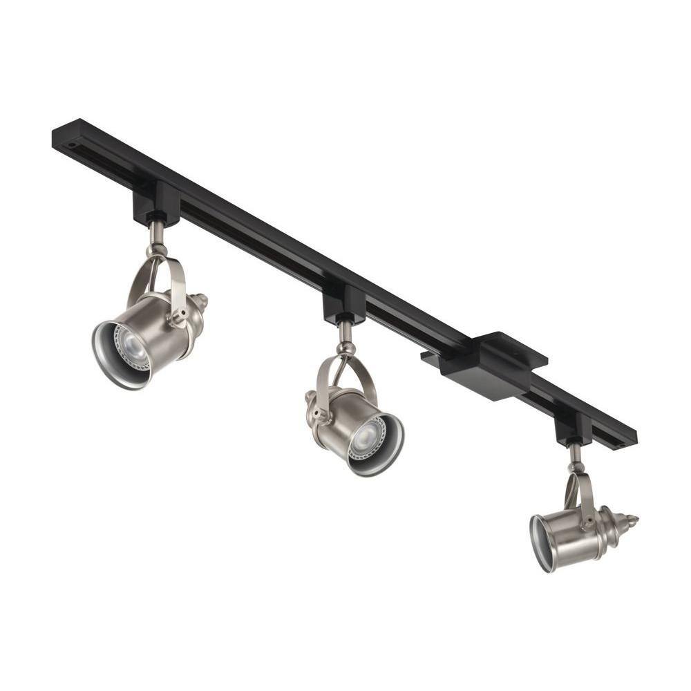 Lithonia Lighting 4 ft. Brushed Nickel Integrated LED Spotlight Track ...