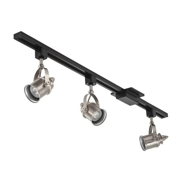 Lithonia Lighting 4 ft. Brushed Nickel Integrated LED Spotlight Track ...