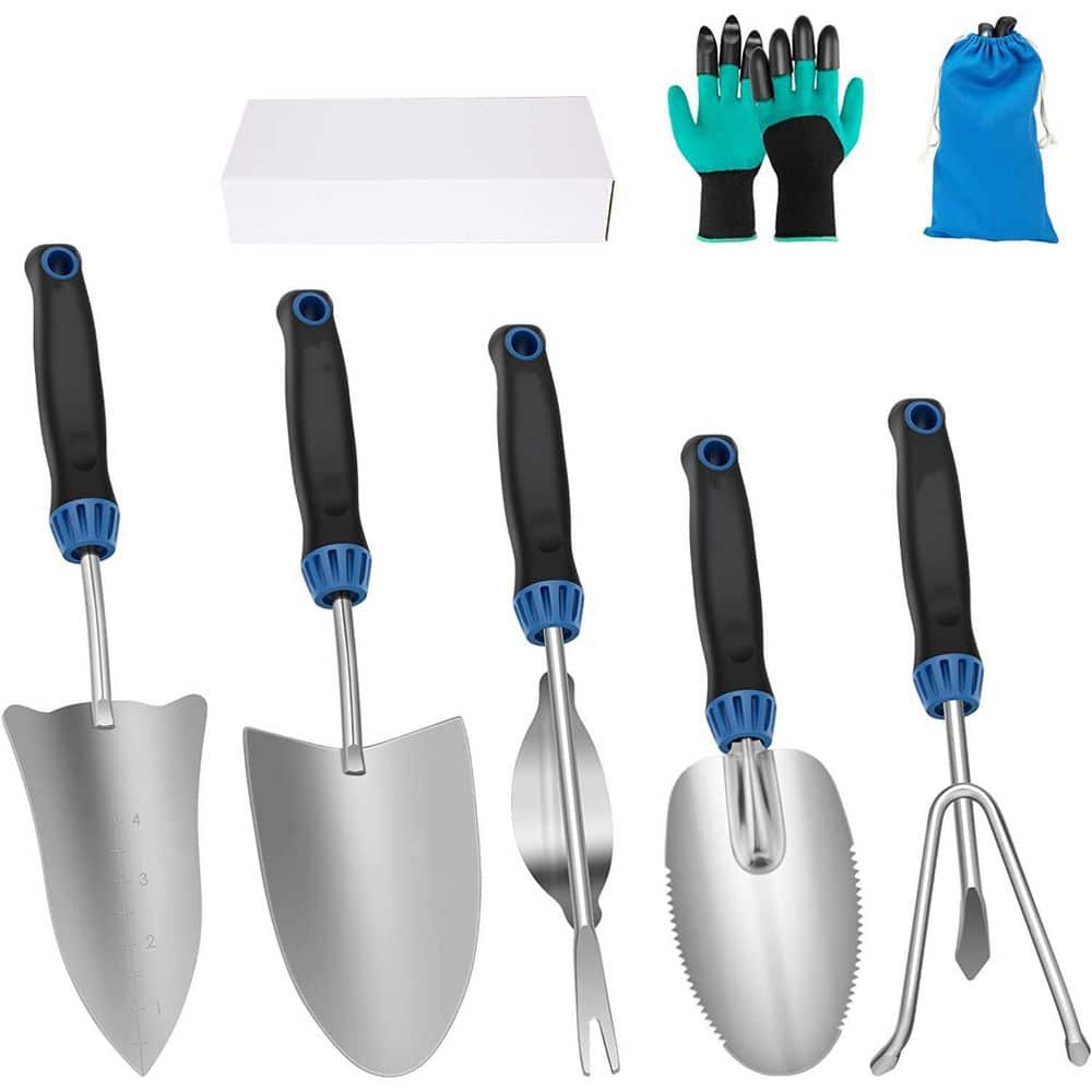 5-Piece Stainless Steel Hand Garden Tool Set B09NRYZRFW - The Home Depot