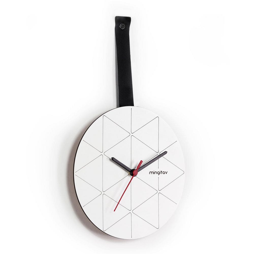 9 in. x 15 in. Contemporary Black Analog Wall Clock CKJY2816-B - The ...