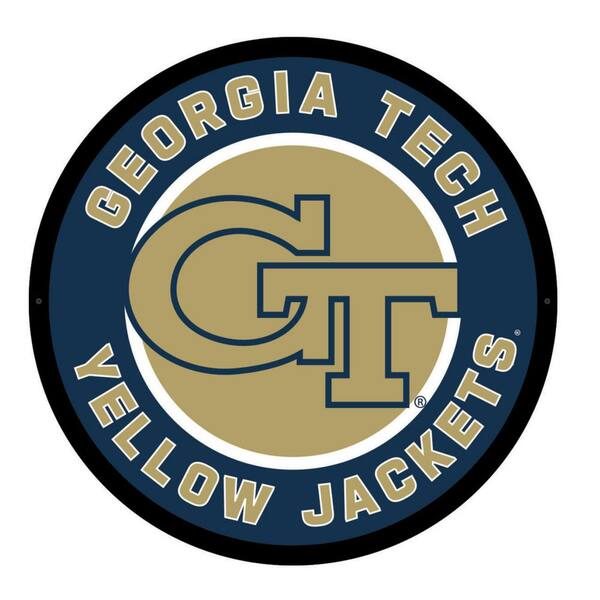 Evergreen Georgia Tech Round 23 in. Plug-in LED Lighted Sign 8LED919RD ...