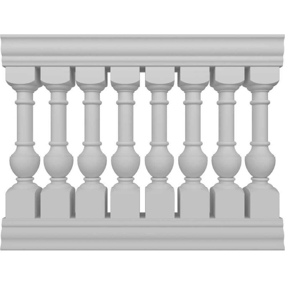 Ekena Millwork Fiberthane York Balustrade 48 in. L x 40 in. H ...
