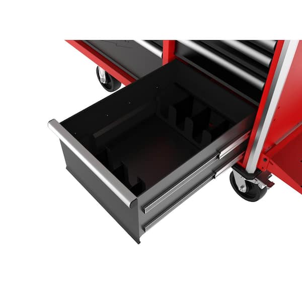 Milwaukee High Capacity 72 in. W x 22 in. D 18-Drawer Mobile Workbench ...