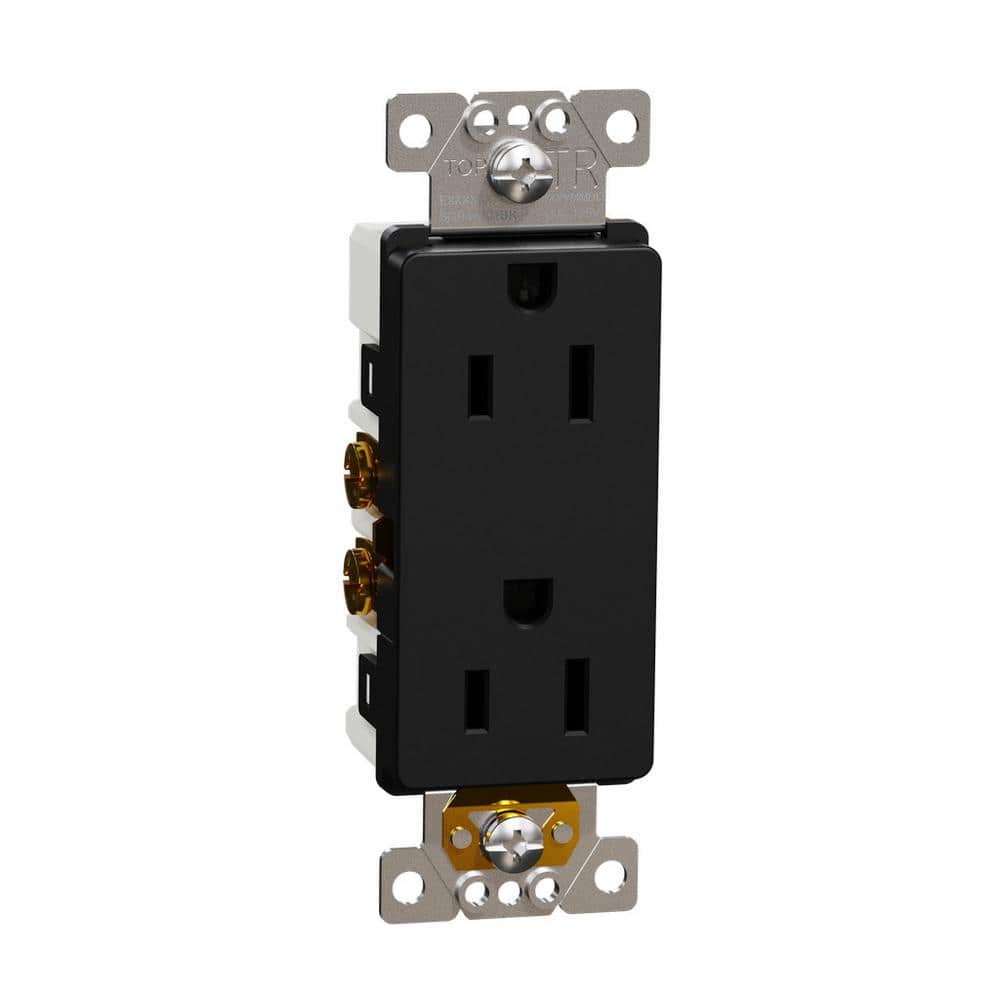 Square D X Series 15 Amp 125-Volt Tamper Resistant Indoor Duplex Outlet ...