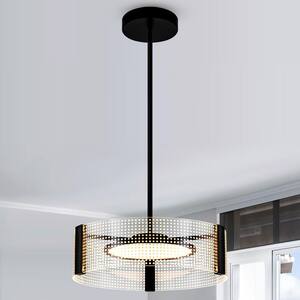 JONATHAN Y Baxter 23.5 in. 1-Light Black Modern Contemporary Aluminum ...