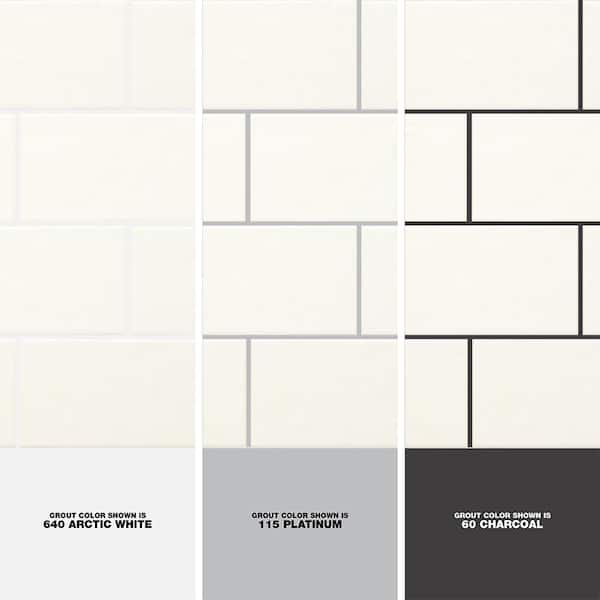 White Tiles With Grout Color Three Tile And Grout Color Combinations