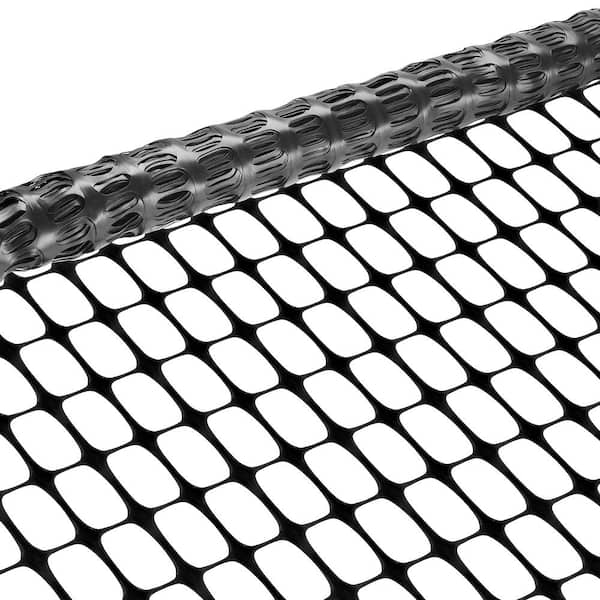 BOEN 4 ft. x 100 ft. Black Construction Snow/Safety Barrier Fence SF ...