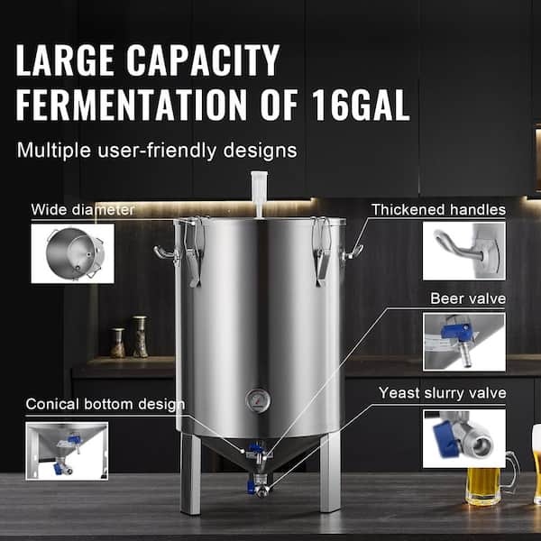 Pot With Spigot 30.4 Gallon Stainless Steel Brew Fermenter Home Brewing ...