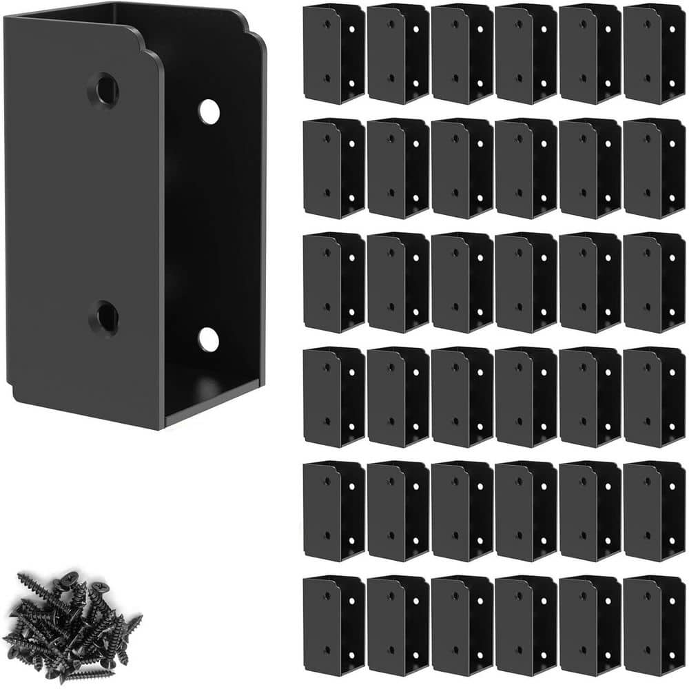 Afoxsos 36-Piece 2 x 4 Stainless Steel Deck Railing Brackets Connectors ...